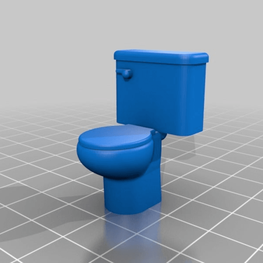 Download free 3D model Dollhouse toilet 1/24 ・ Cults