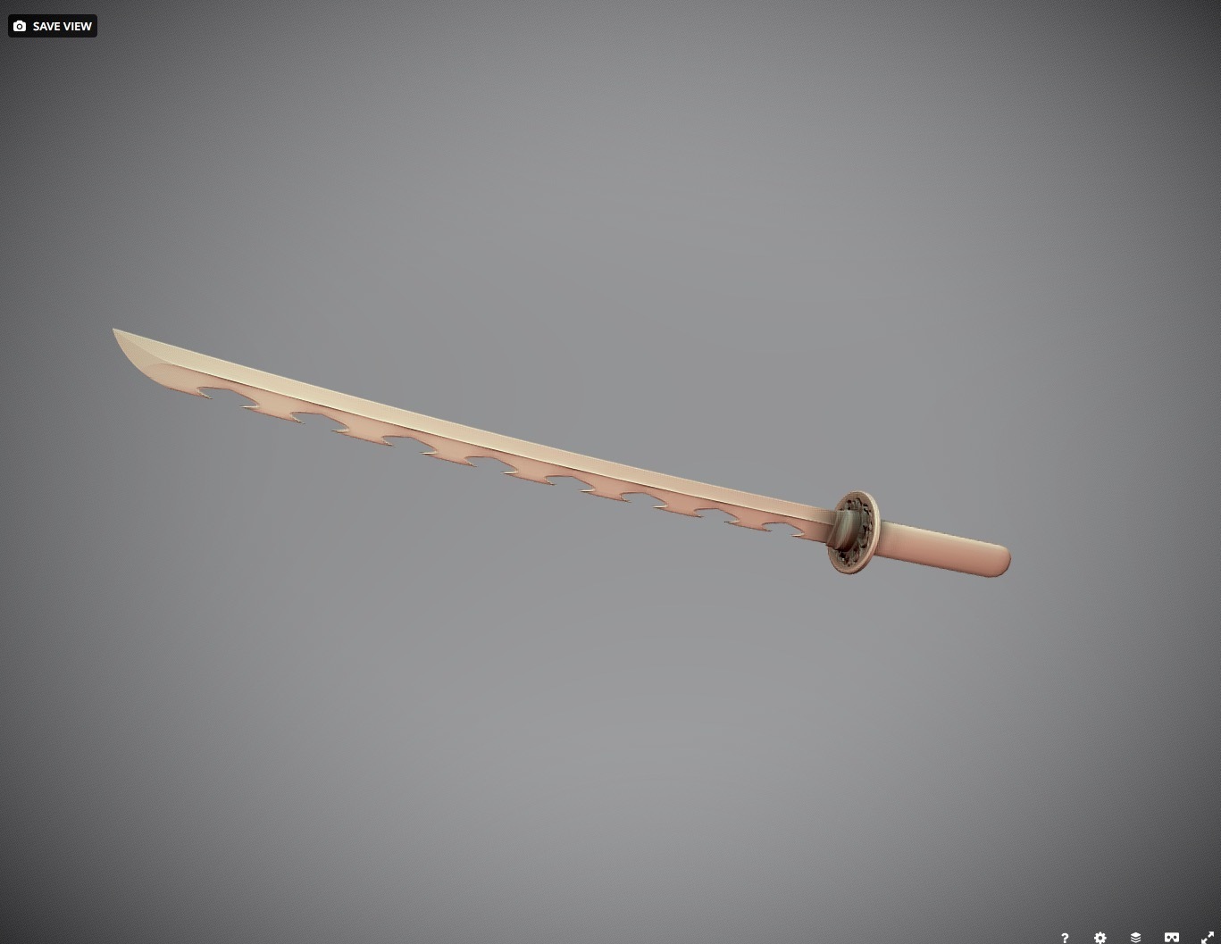 Download STL file demon slayer 2 version Inosuke katana • 3D printer ...