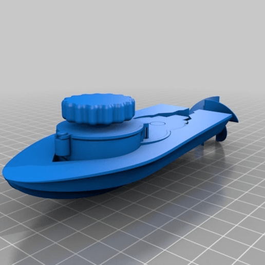 Download free STL file Mini wind-up boat prototype screwless • 3D ...