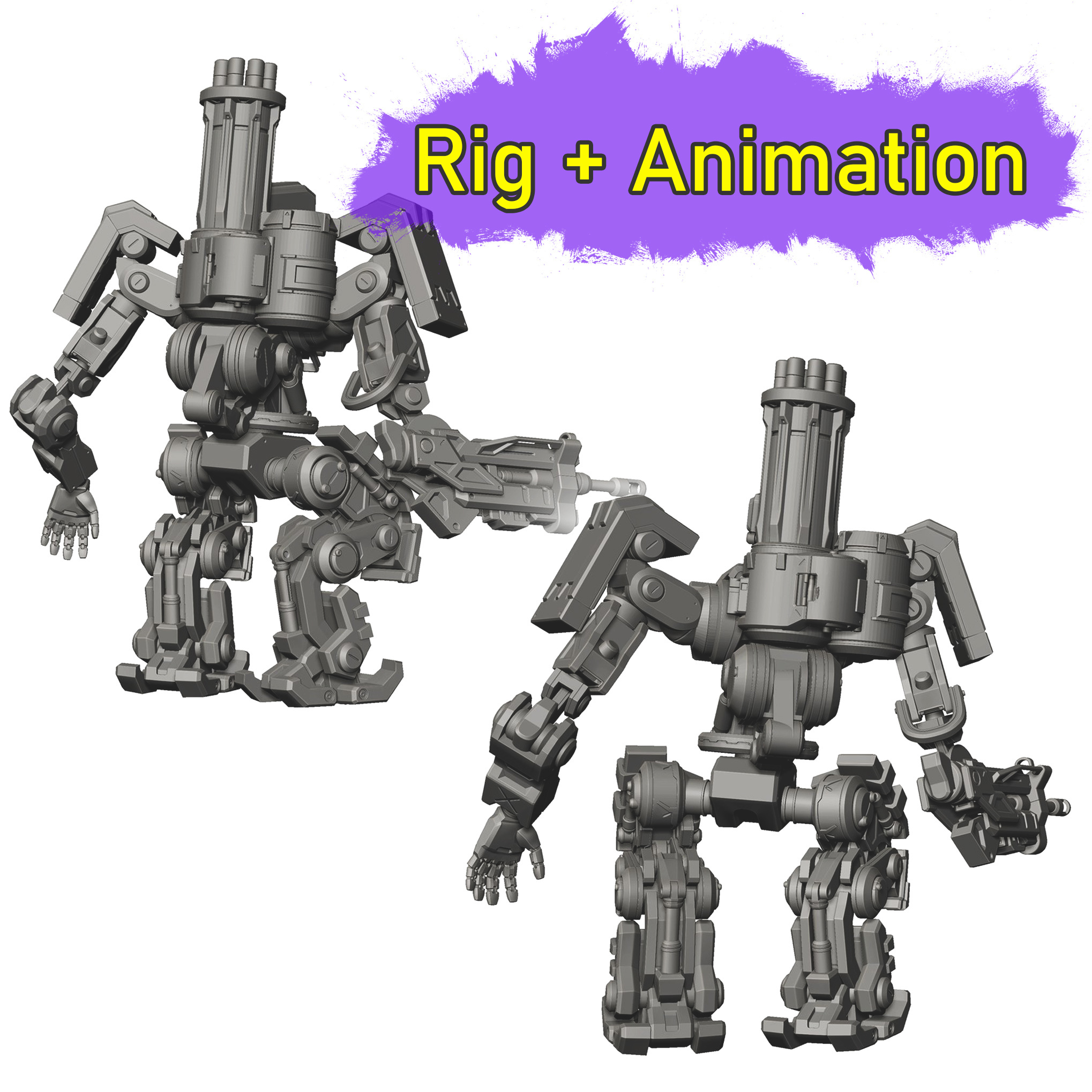 3D file Bastion Model+Rig+Animation・3D printing model to download・Cults