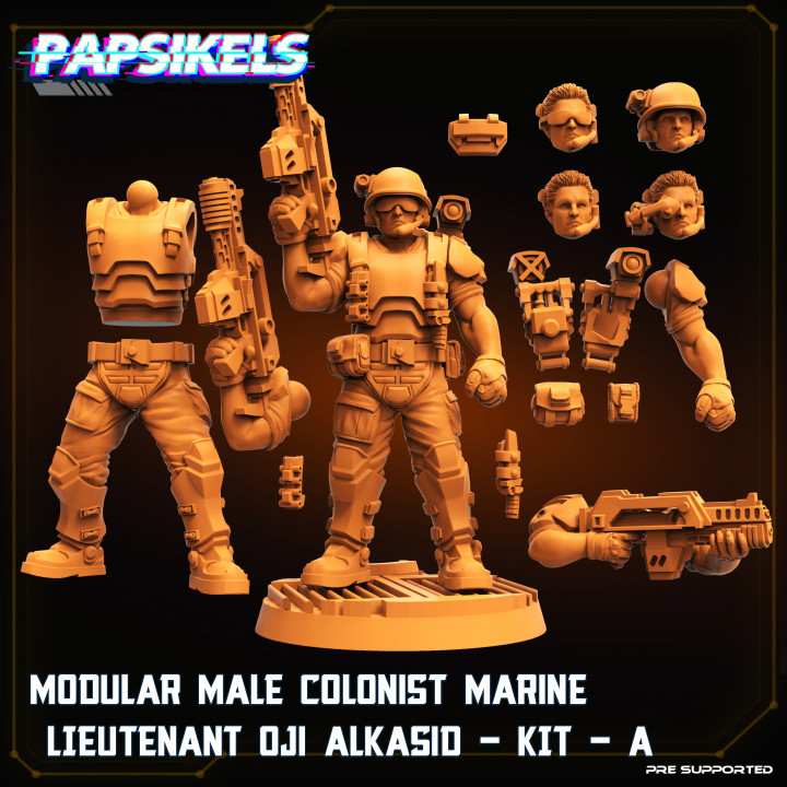 3D file MODULAR MALE COLONIST MARINE LIETUENANT OJI ALKIASID KIT A ♂️ ...