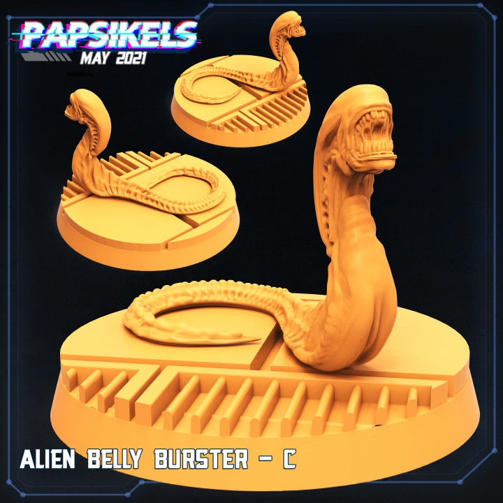 3D file ALIEN BELLY BURSTERS SET・3D printer model to download・Cults