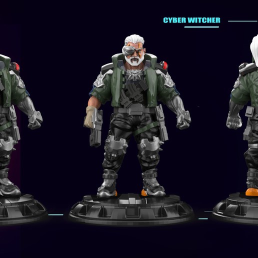 Download STL file Cyberpunk Witcher Male • 3D print model ・ Cults