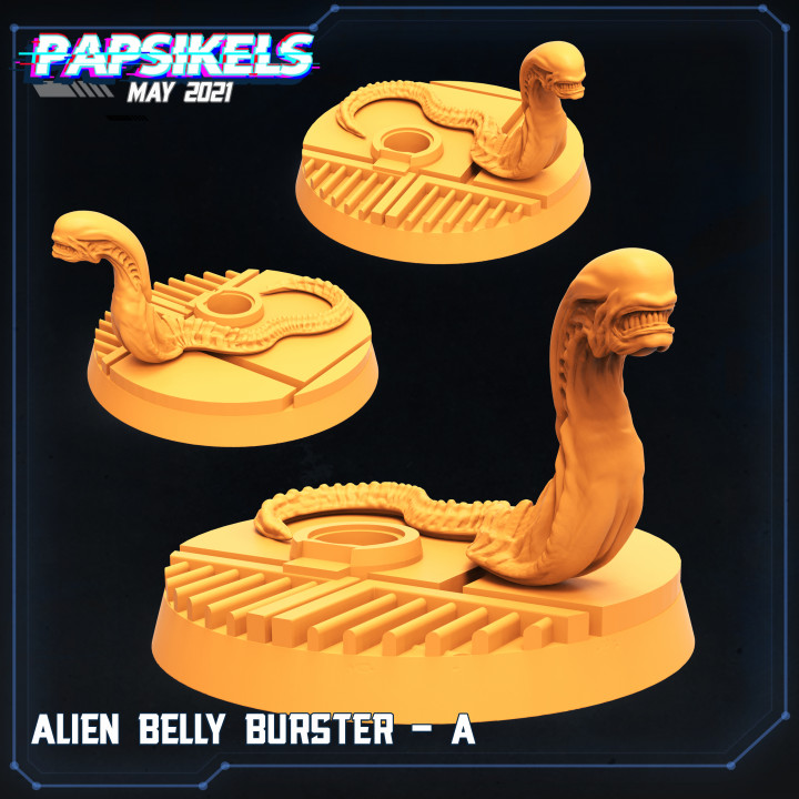 3D file ALIEN BELLY BURSTERS SET・3D printer model to download・Cults