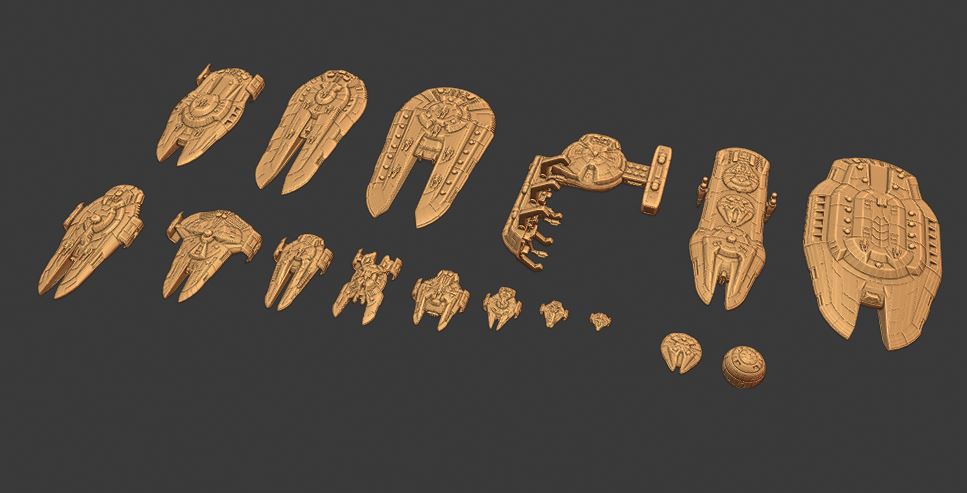 Free 3D file Kamor'ri Clans Fleet - Full Thrust・Model to download and ...