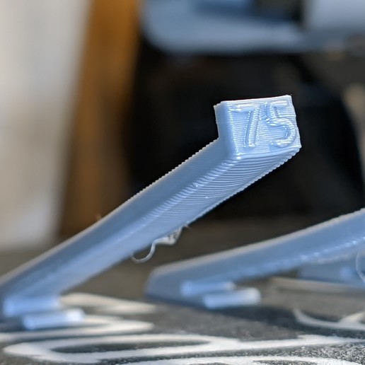 Download free STL file Extreme overhang test 50*6mm 85-70degrees • 3D ...