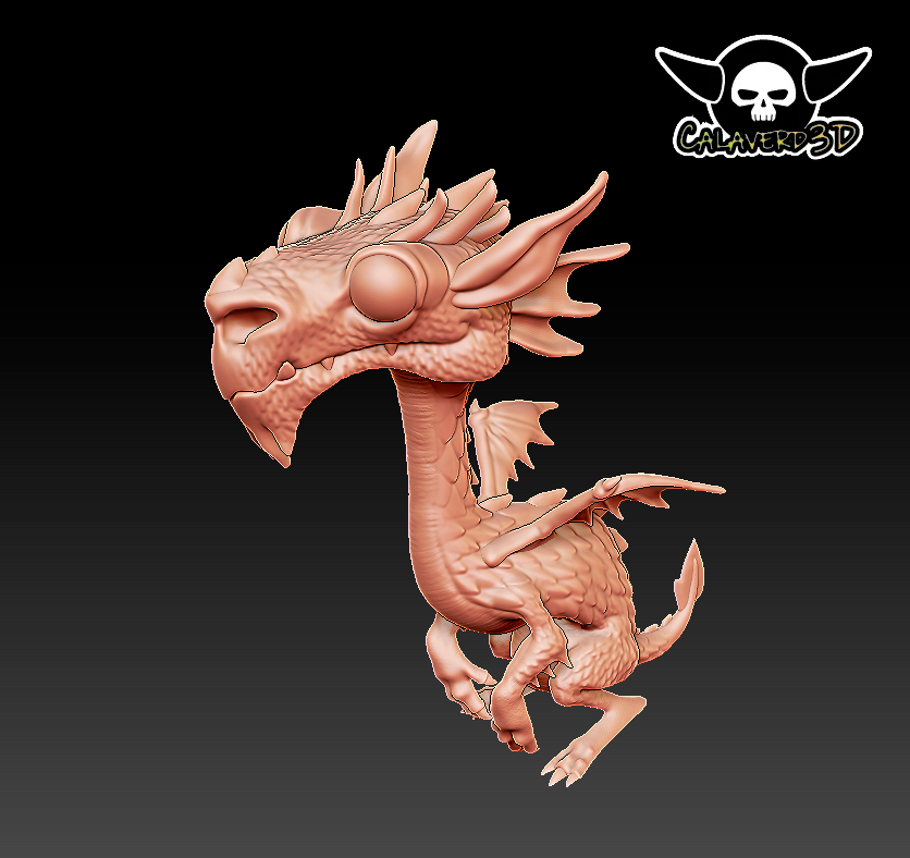 3D file Young Moon Dragon - discworld・Template to download and 3D print ...