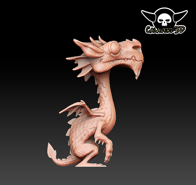 3D file Young Moon Dragon - discworld・Template to download and 3D print ...