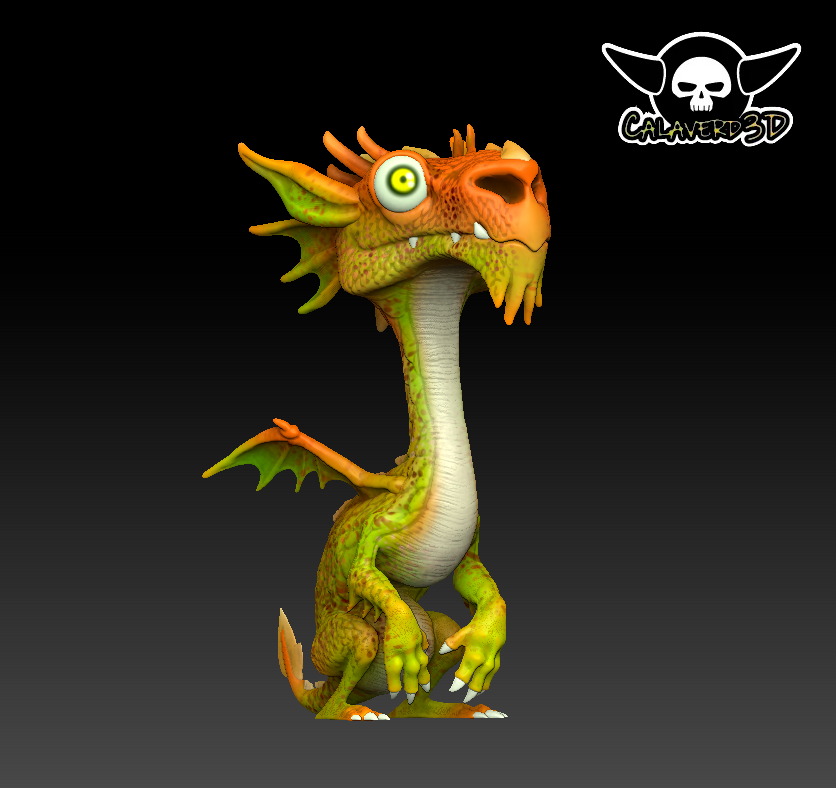 3D file Young Moon Dragon - discworld・Template to download and 3D print ...