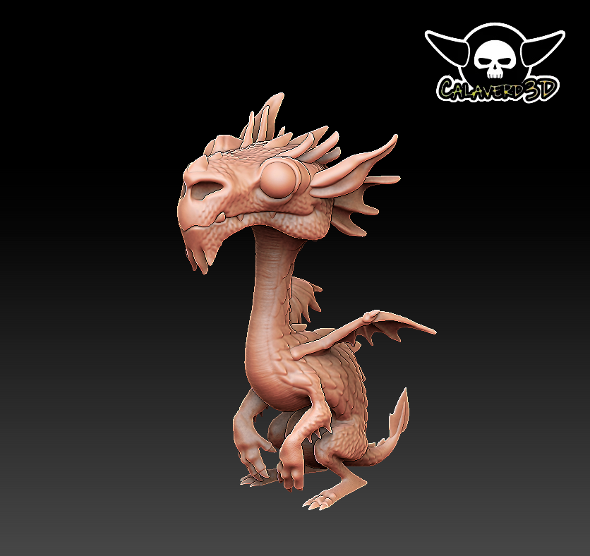 3D file Young Moon Dragon - discworld・Template to download and 3D print ...