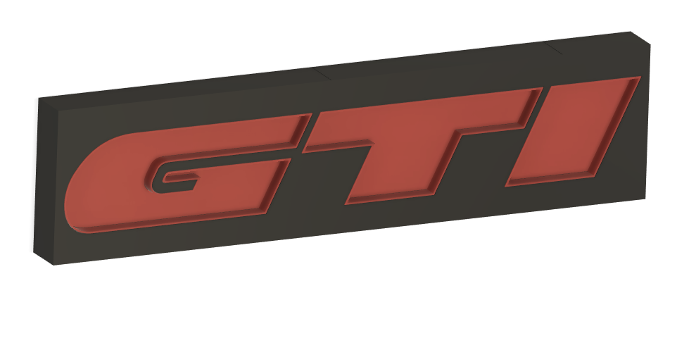 STL file LED garage sign GTI・3D printable model to download・Cults