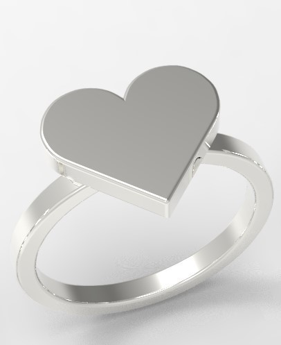 STL file Heart Ring 💜・Model to download and 3D print・Cults