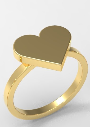 STL file Heart Ring 💜・Model to download and 3D print・Cults