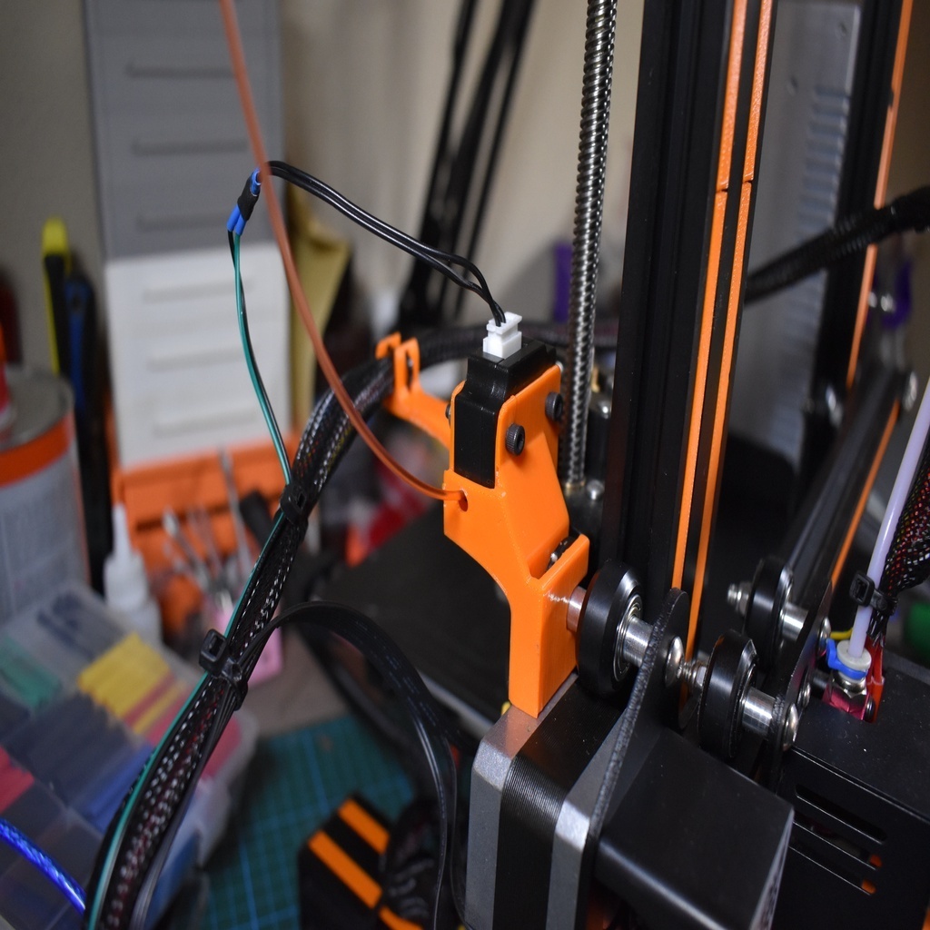 Free STL file Ender 3 Filament runout sensor with cable management ...