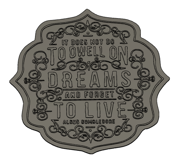 STL file harry potter sign quote dumbledore・3D printing design to ...