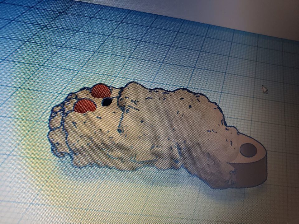 STL file Chicken Nugget Keychain・3D print object to download・Cults