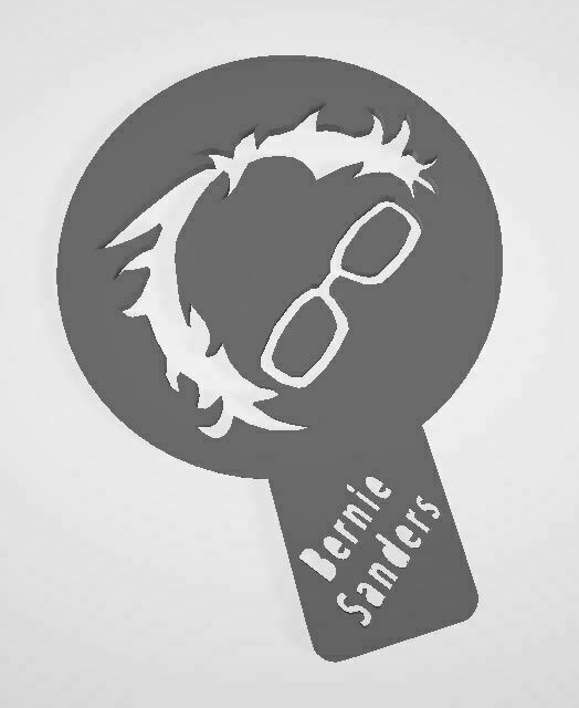 STL file Bernie Sanders Coffee Stencil・3D printable design to download ...
