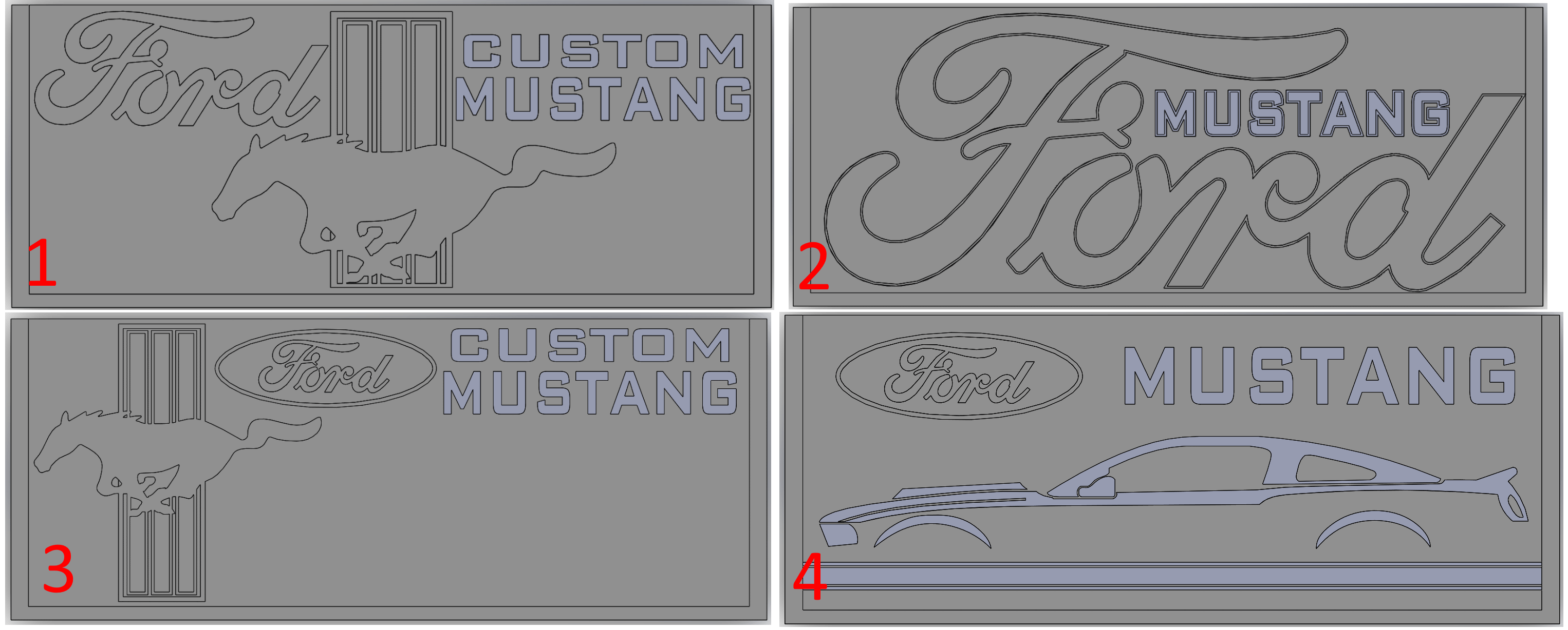 Custom Ford Emblem Outline
