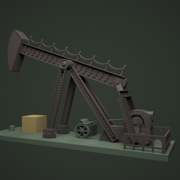 Download STL file Derelict Oil Derrick (Posable) 28mm scale • 3D ...