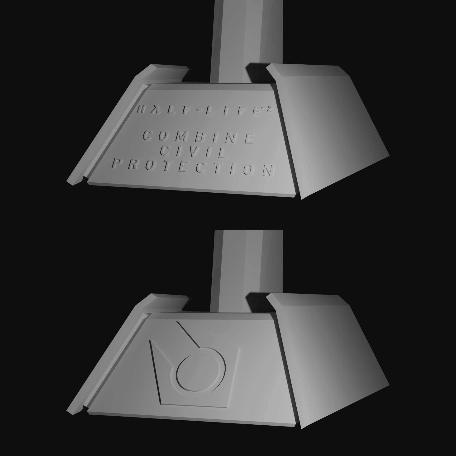 STL file Half Life Combine Civil Protection Helmet 🪖・3D printer design ...