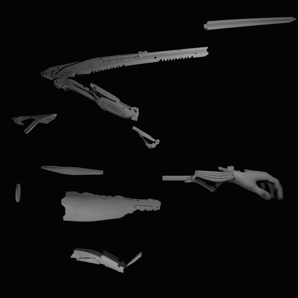 STL file Cyberpunk 2077 Mantis Blade With Stand 🎮・3D printable model to ...