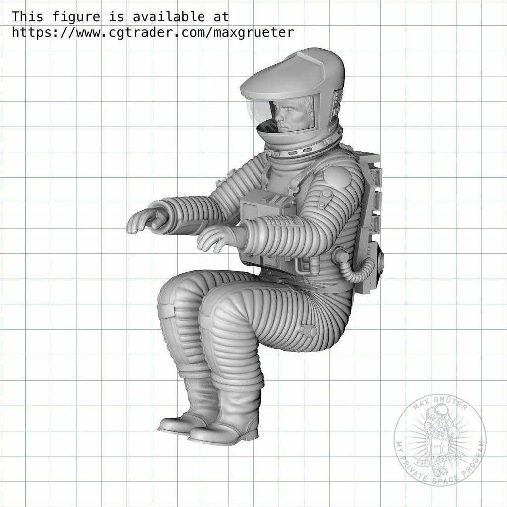 Free STL file 2001 Space Odyssey Astronaut 🛰・3D printer design to ...