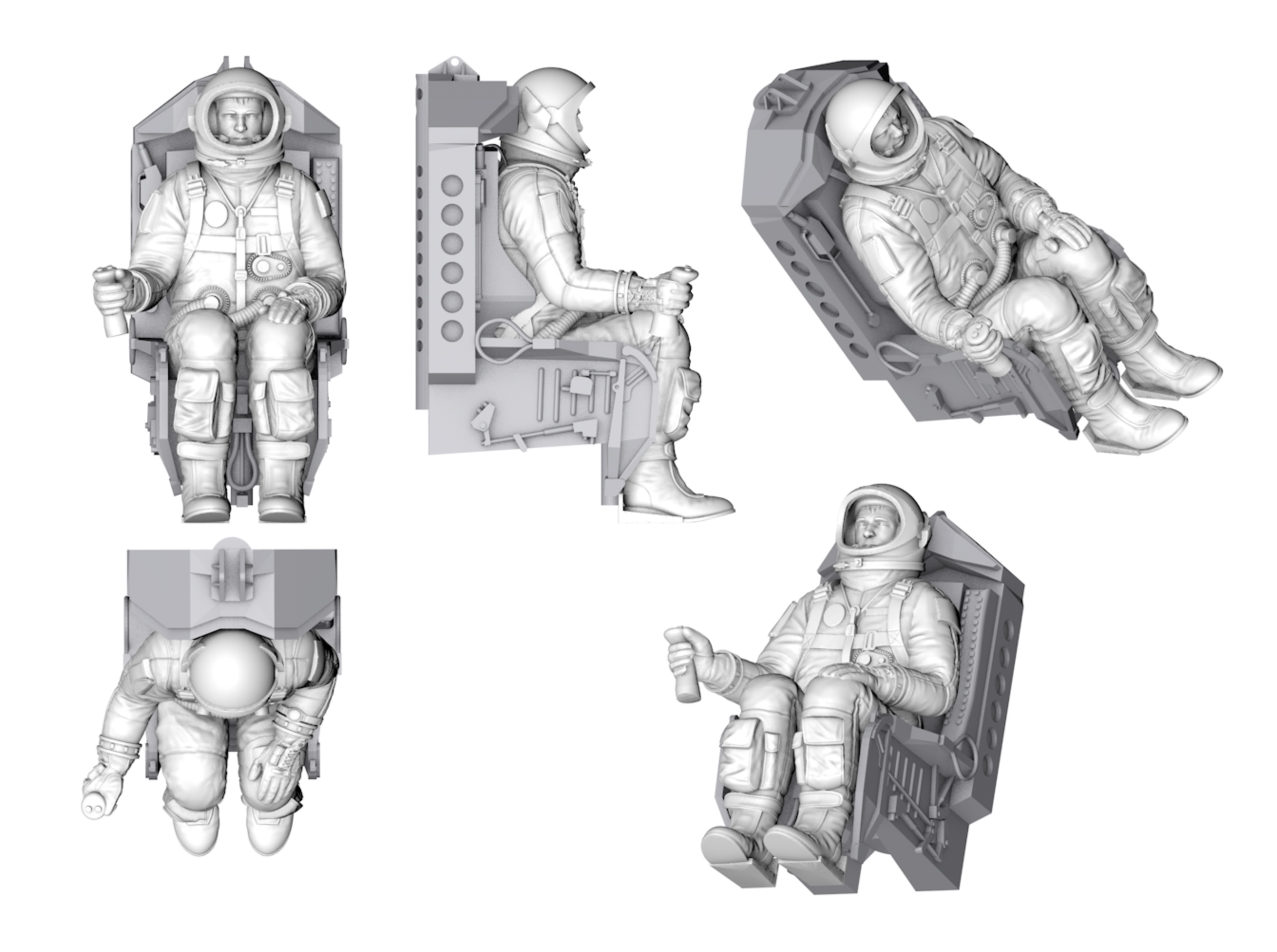 STL file GEMINI ASTRONAUT Pilot 1/24・3D print model to download・Cults