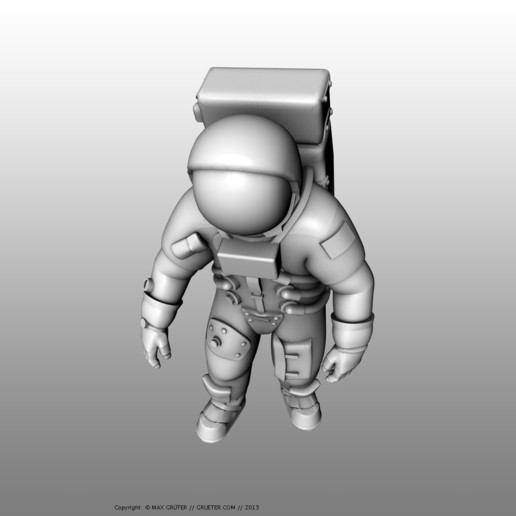 Download free 3D printer designs Apollo Astronaut (The Original) ・ Cults