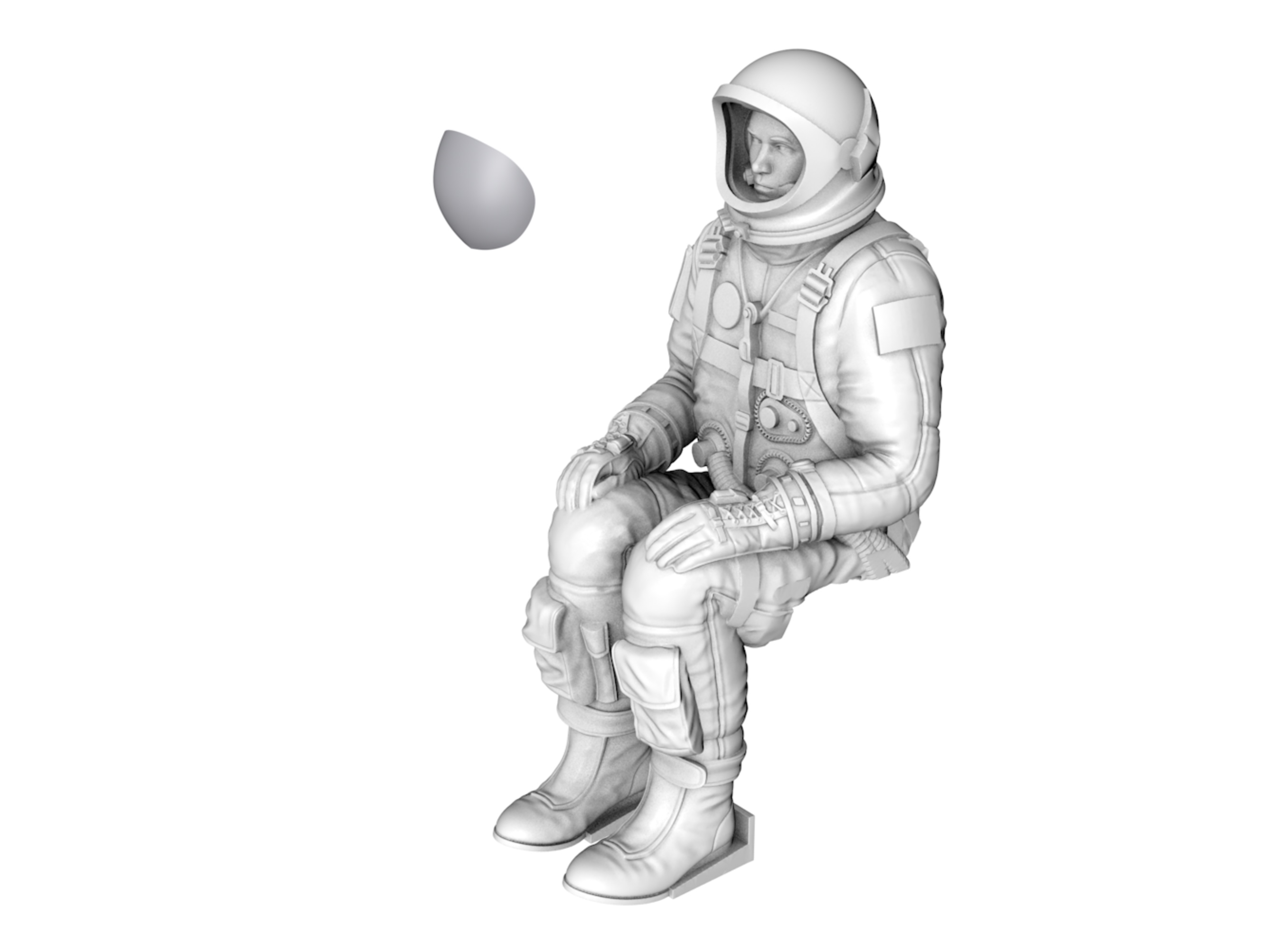 STL file GEMINI ASTRONAUT Basic 1:24・3D printing model to download・Cults