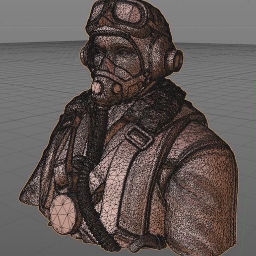 Download STL file RAF Pilot Buste • 3D printer object ・ Cults