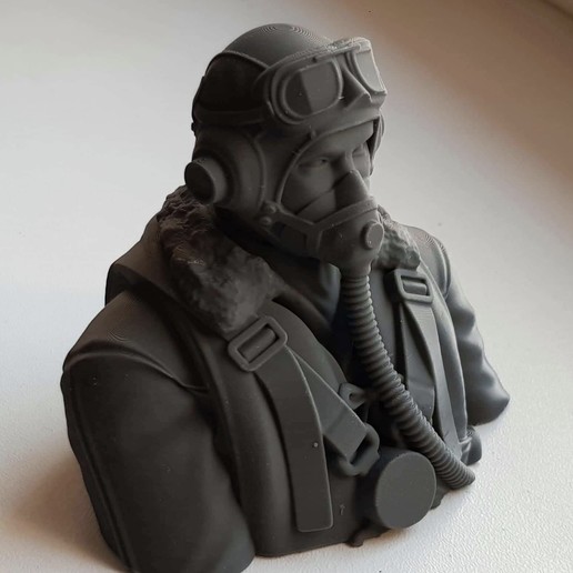 Download STL file RAF Pilot Buste • 3D printer object ・ Cults