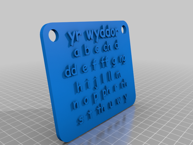 Free 3D file Welsh alphabet・3D print model to download・Cults