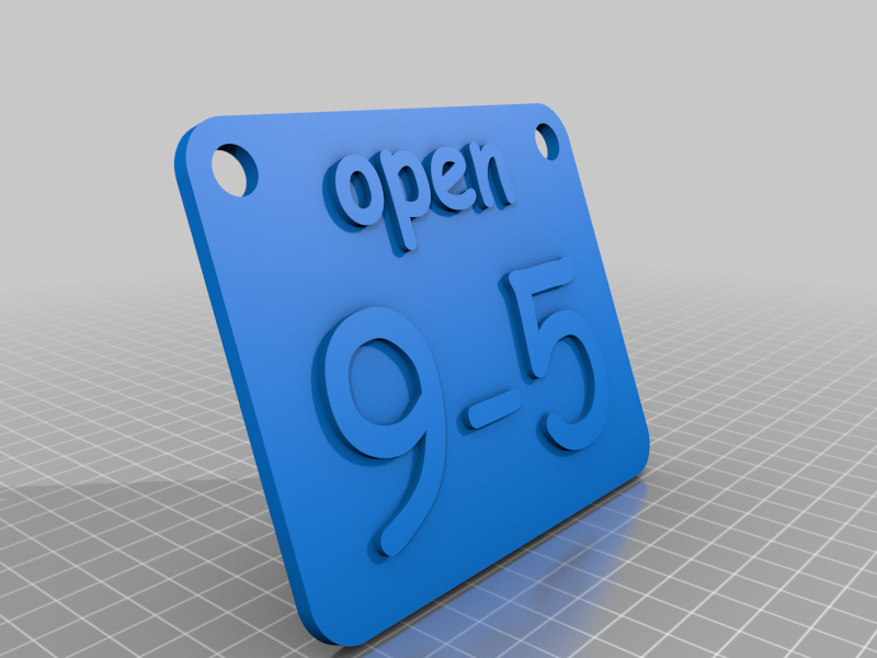 Free 3D file open 9-5 closed 5-9 open 9-5.30・Object to download and to ...
