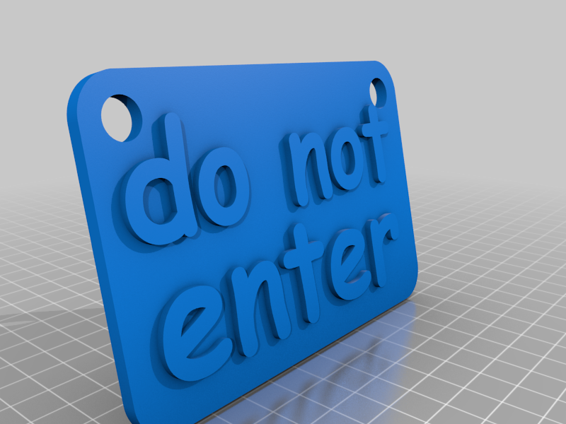 Free 3D file do not enter・3D printable model to download・Cults