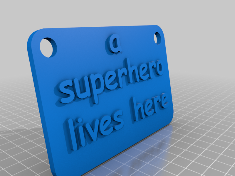 Free 3D file a superhero lives here・3D printing idea to download・Cults