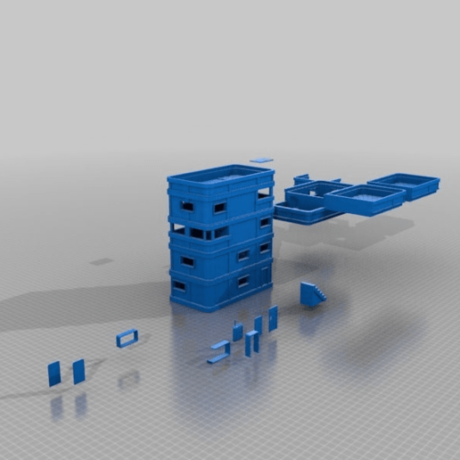 Download free 3D model Sci Fi Modular Housing Unit / Building ・ Cults