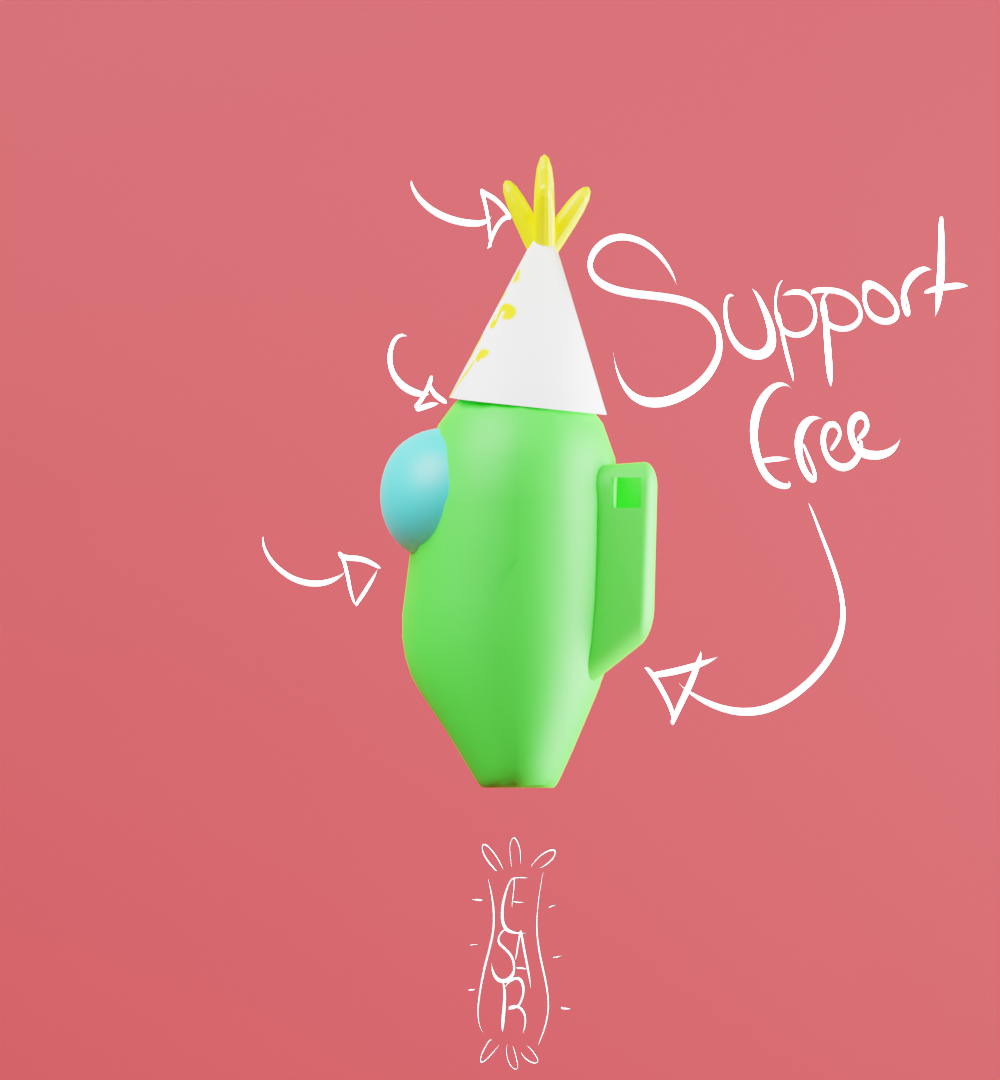 STL file Among Us alien / support free!・3D printable model to download ...