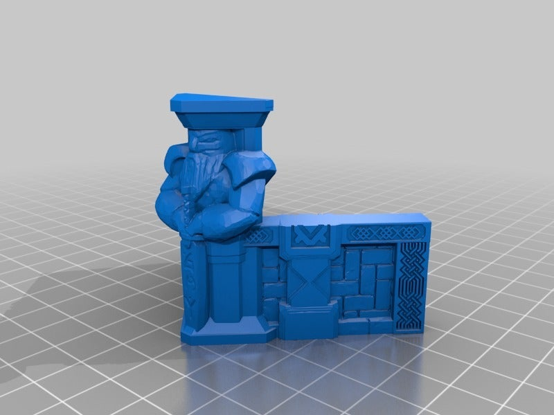 Free STL file DungeonSticks - Dwarven Hall - Alternate Corner Statue ...