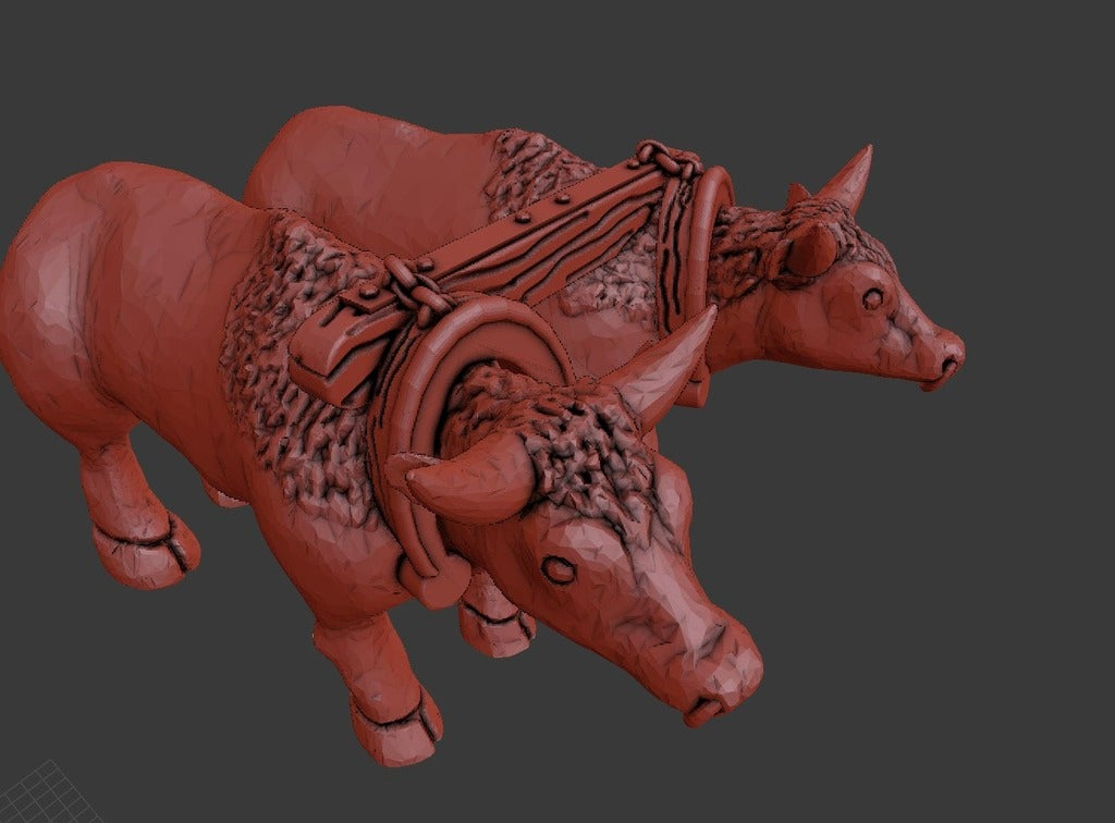 Free STL file Oxen - Dragon Hunters - 28mm Gaming 🐉・3D printable design ...