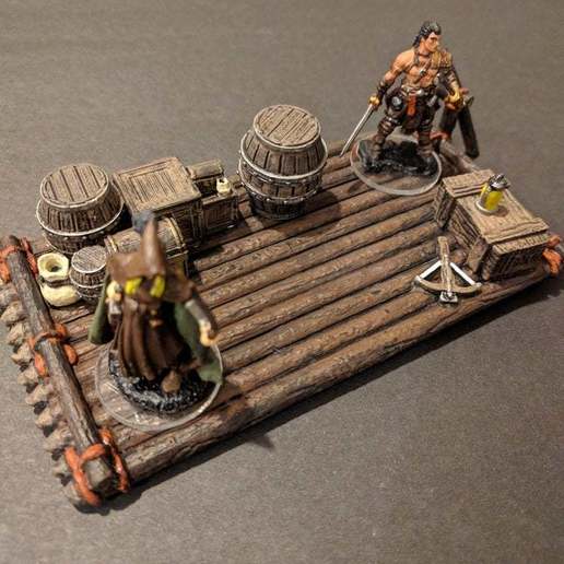 Download free STL file River Raft - 28m gaming • 3D printing template ...