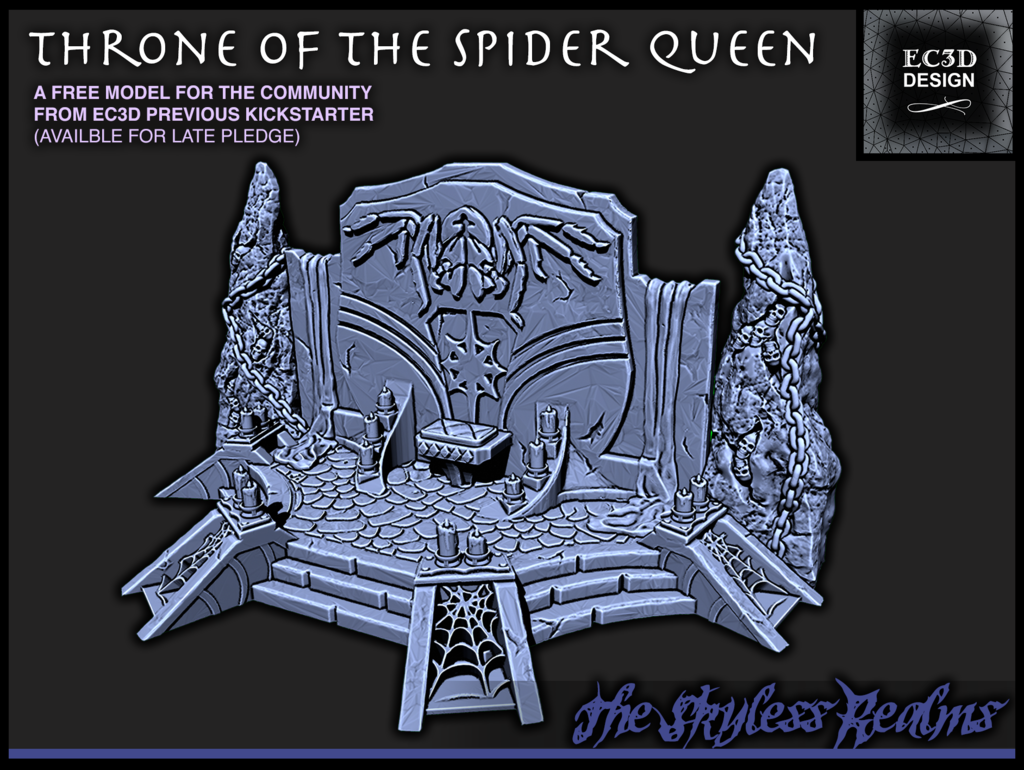 Free STL file Throne of the Spider Queen - 28mm Gaming - Depths of ...