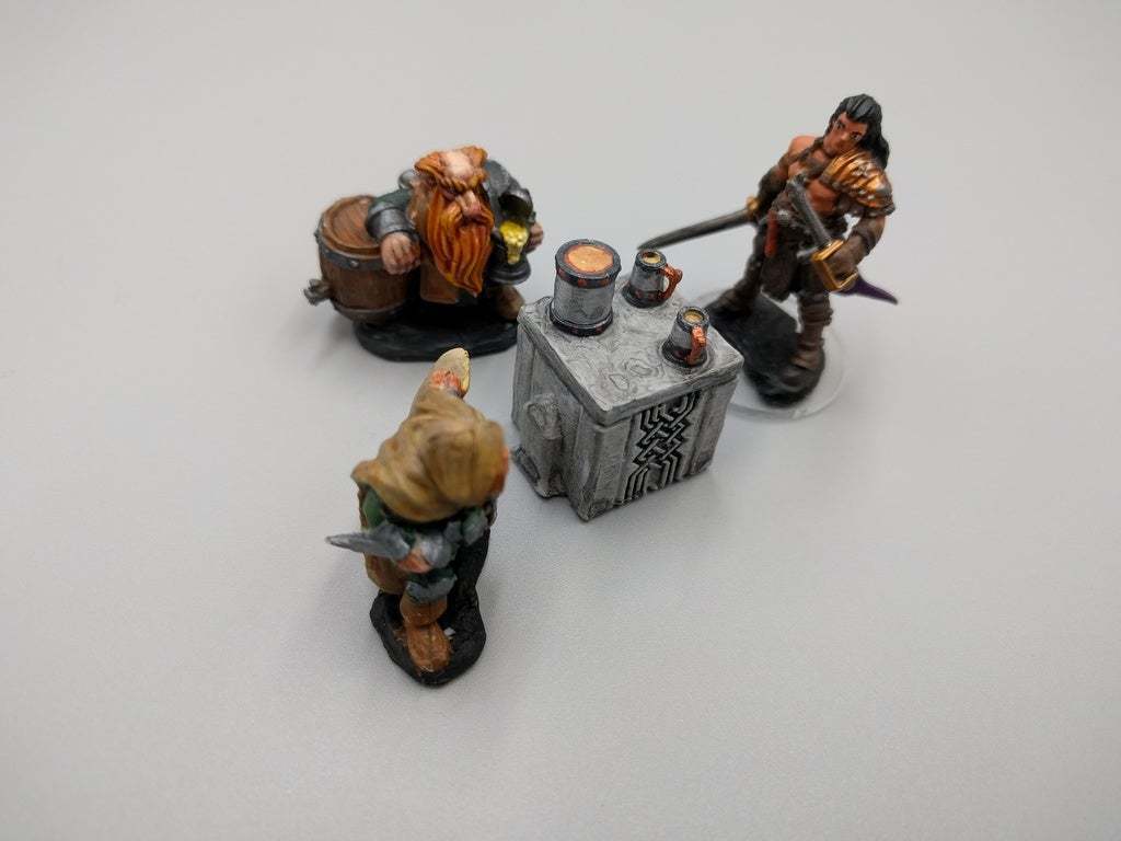 Free STL file Dwarven Drinking Table - Dwarven AleWorks - 28mm・3D ...