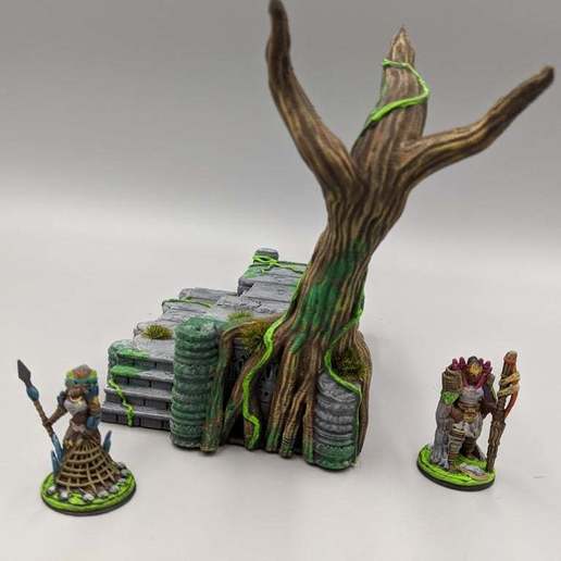 Download free STL OpenForge - Place of Power - Overgrown Temple Dais ...