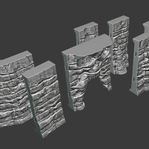 Download free STL file OpenForge - Modular Sea Cliff Walls • 3D ...
