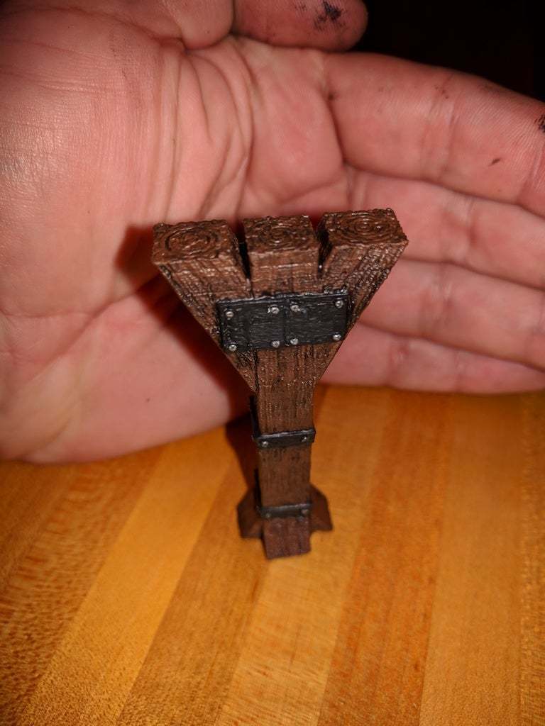 Free STL file Wooden Timber Post - 28mm gaming・3D printing idea to ...