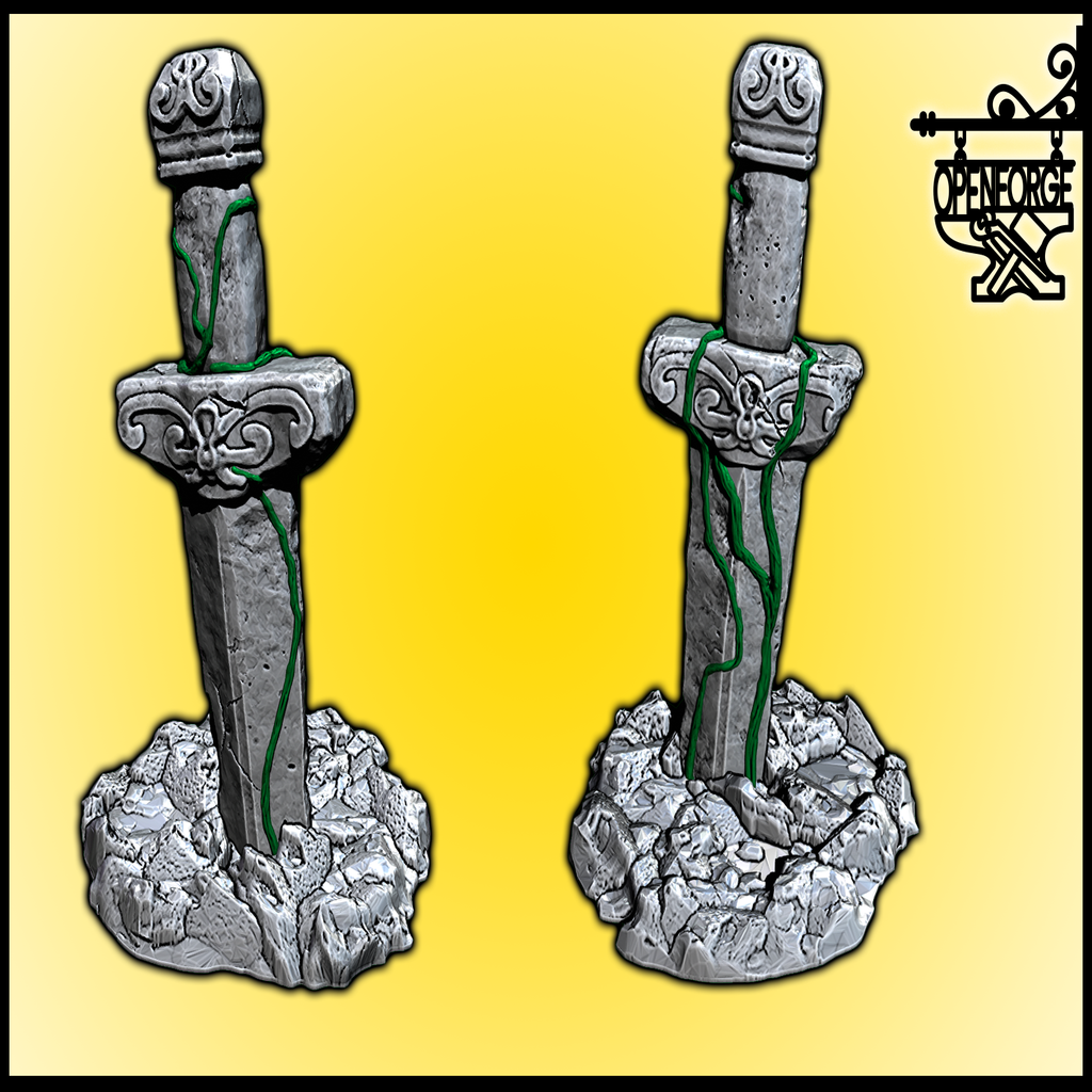 Free STL file OpenForge - Ancient Sword Statue・3D printer design to ...