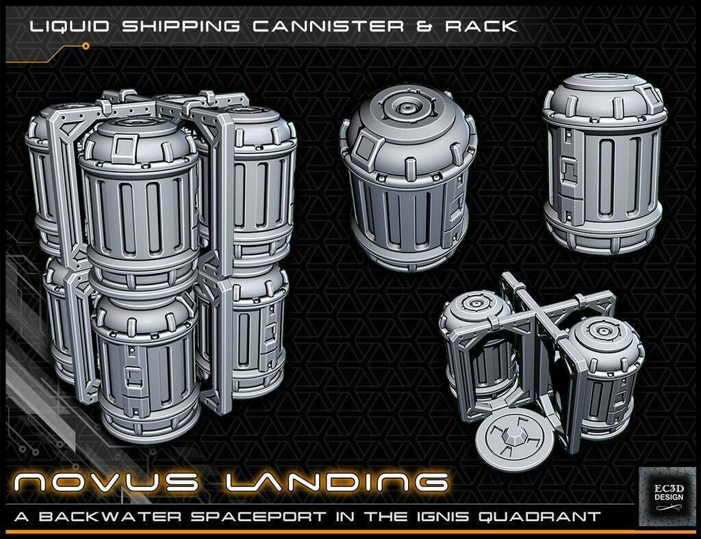 Free STL file Canisters and Frame - 28-32mm gaming - Novus Landing 🖼️ ...