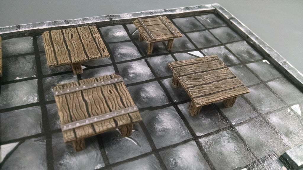 Free STL file 28mm Square Tables 🟪・3D print design to download・Cults