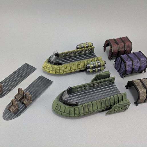 Download free STL file Sci-Fi Cargo Skiff • 3D printing model ・ Cults