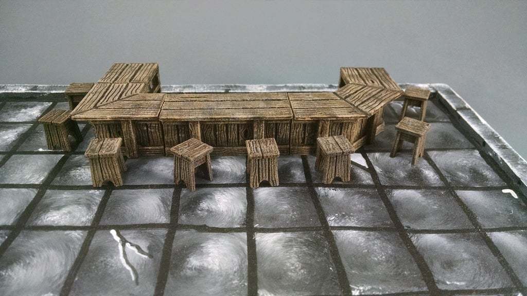 Free STL file 28mm Bar Stools・3D printing idea to download・Cults
